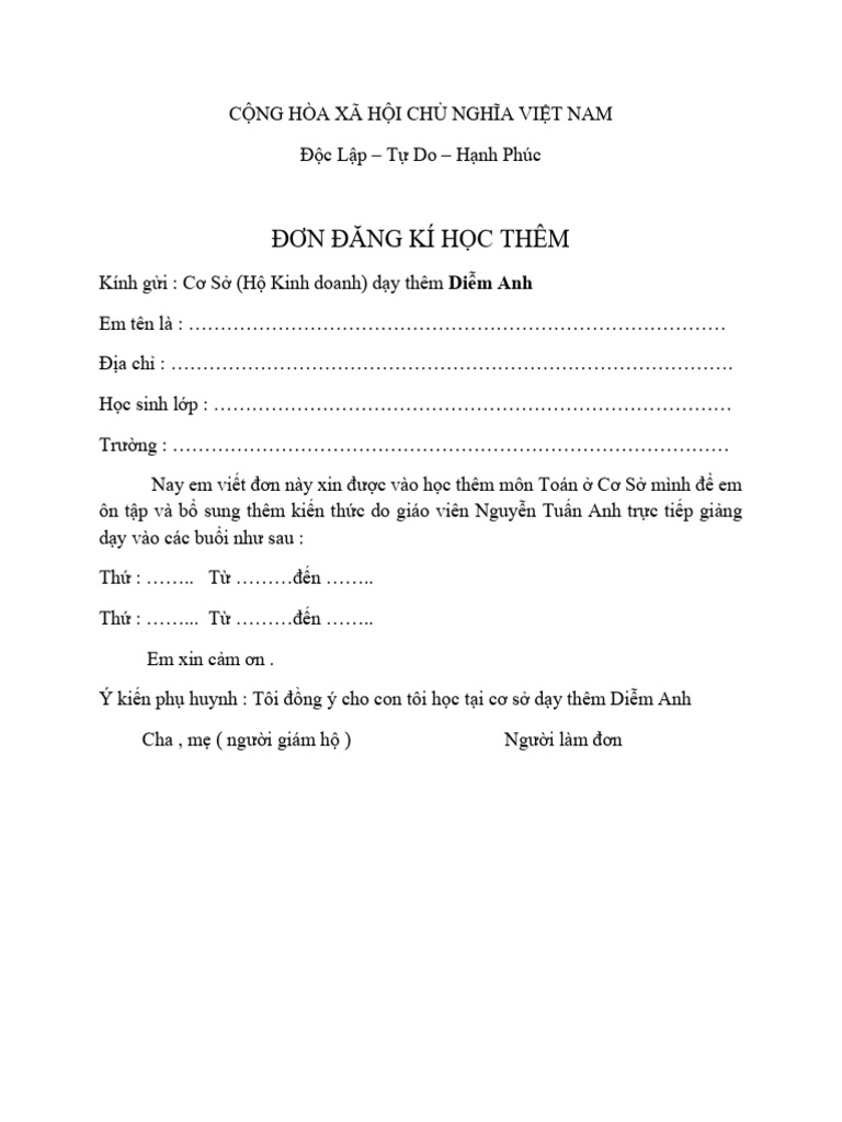 Don Dang Ky Hoc Them | PDF