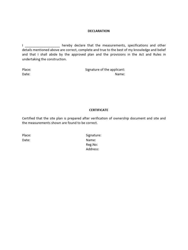 Self Declaration Form | PDF