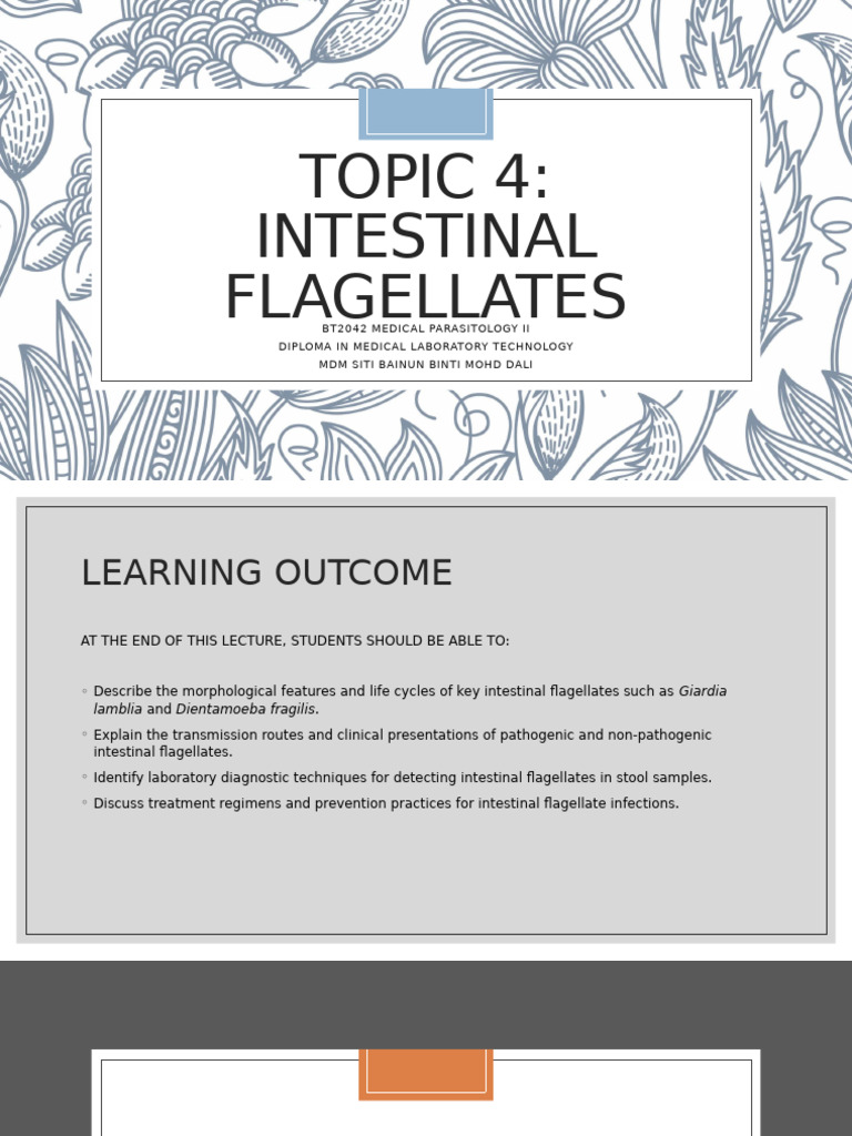 Key Intestinal Flagellates Overview | PDF | Microbiology | Medical ...