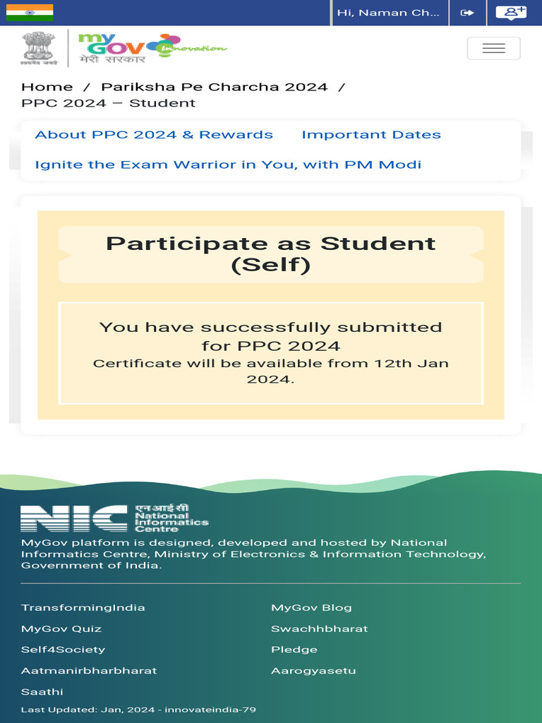 PPC 2024 - Student - Innovate India | PDF
