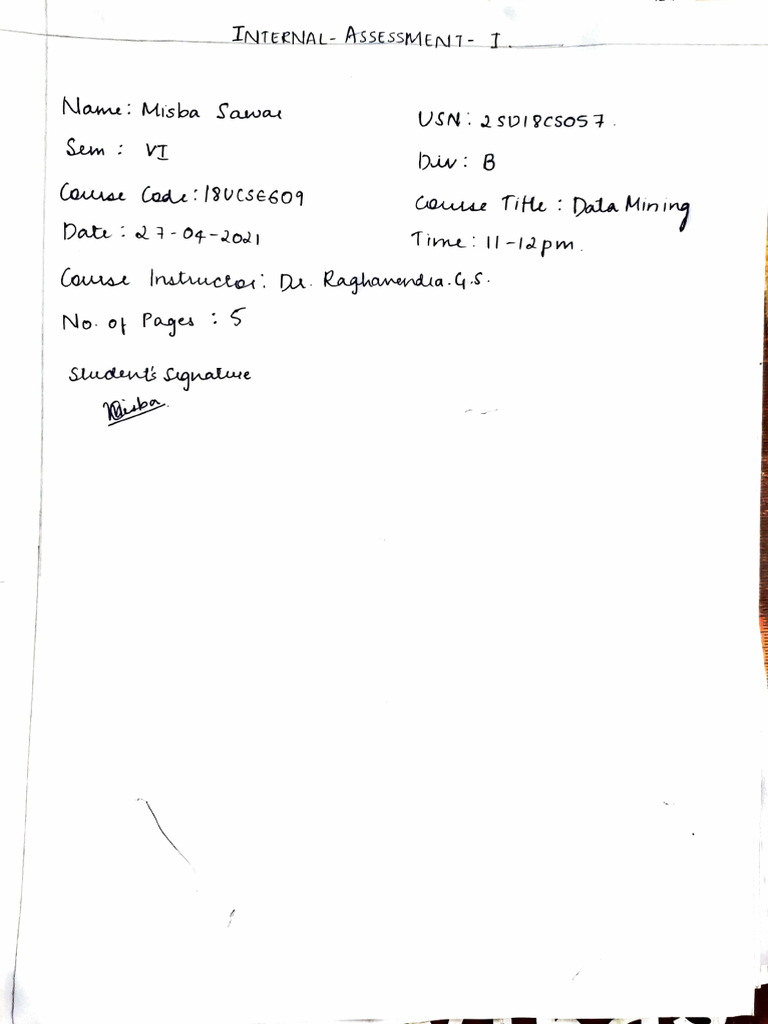 2sd18cs057 Misba DM Ia1 | PDF