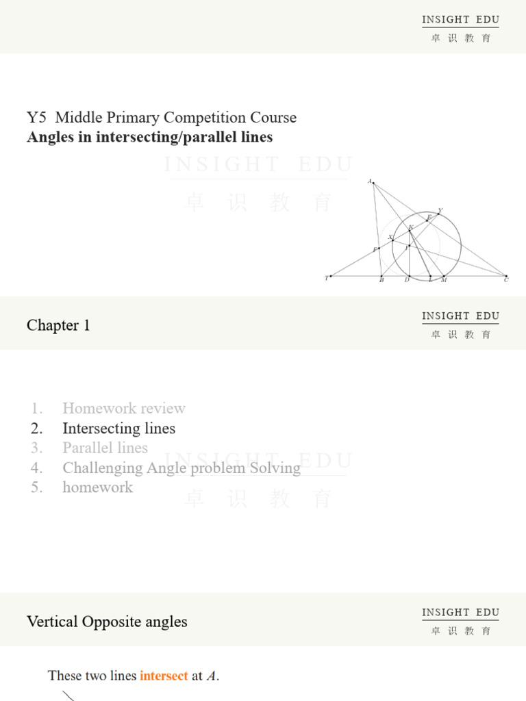 Angles in Intersecting and Parallel Lines | PDF | Elementary Geometry | Euclidean Geometry