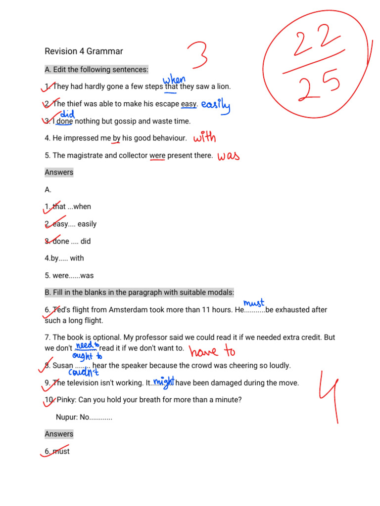 Revision 4 Grammar 2023 | PDF | Chess Theory | Chess