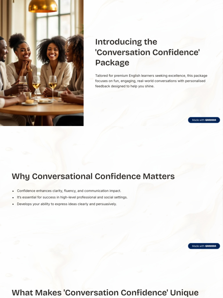 The Conversation Confidence Package | PDF