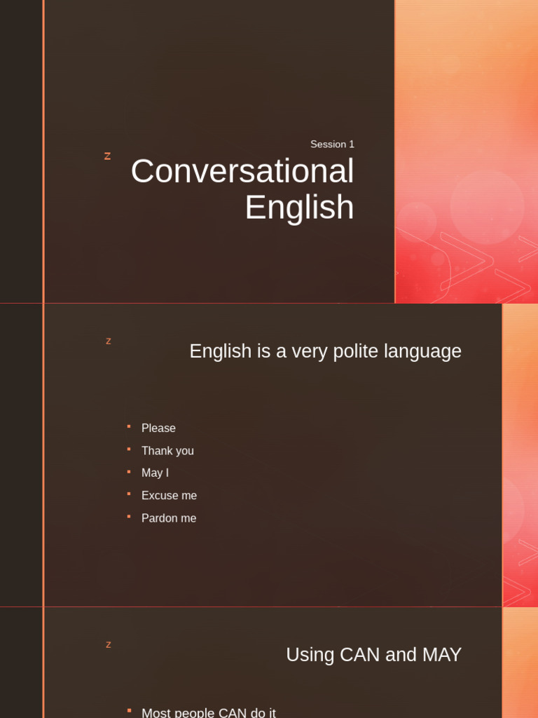 1A. Conversational English GENERAL | PDF