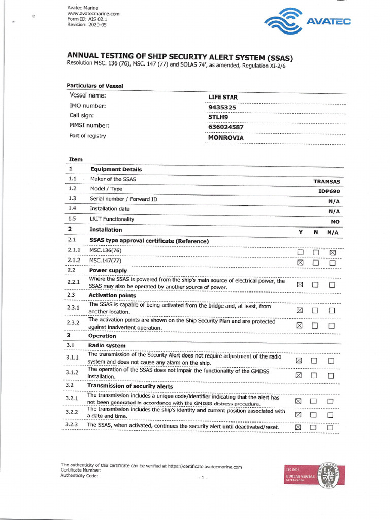 44 Ssas Annual Test | PDF