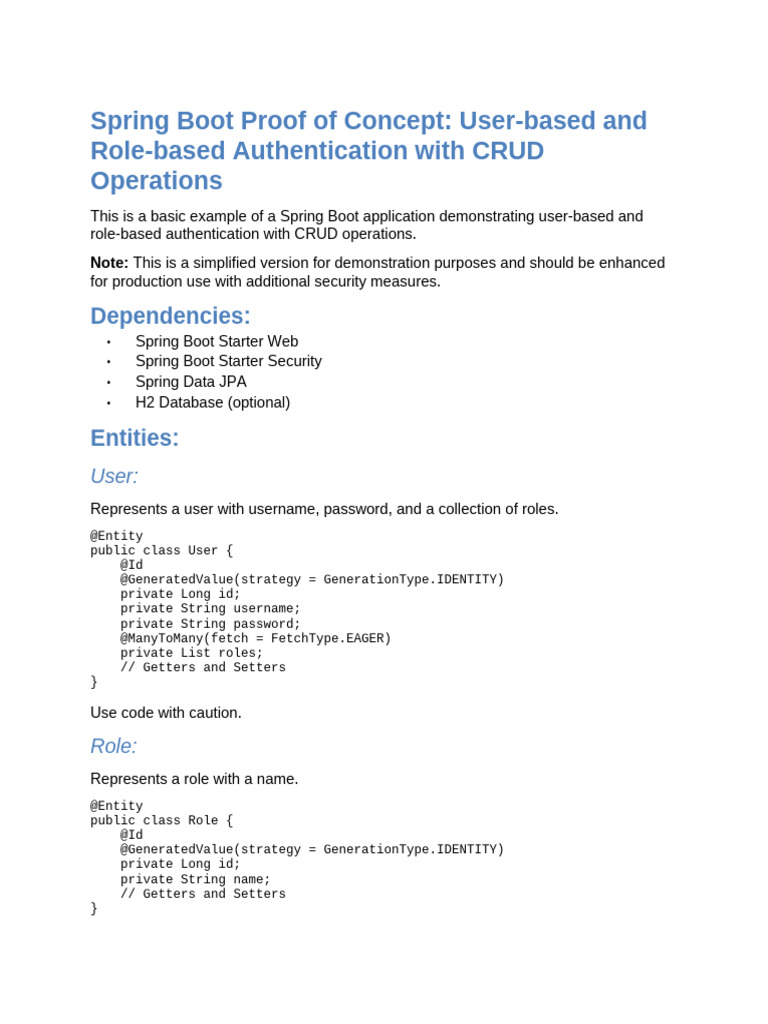 Spring Boot Authentication POC | PDF | User (Computing) | Computer Programming