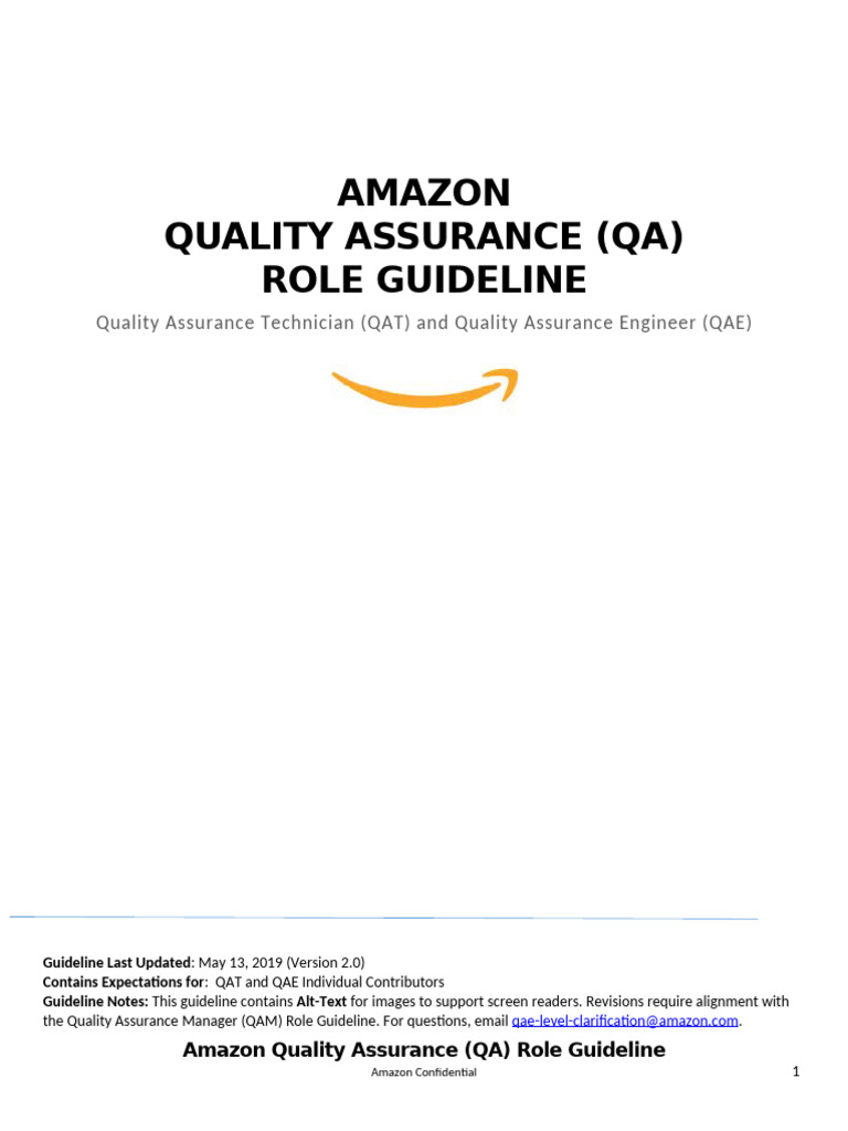 QA Quality Assurance Role Guideline | PDF | Software Testing | Quality ...