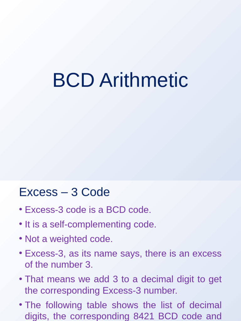 BCD Arthematic | PDF