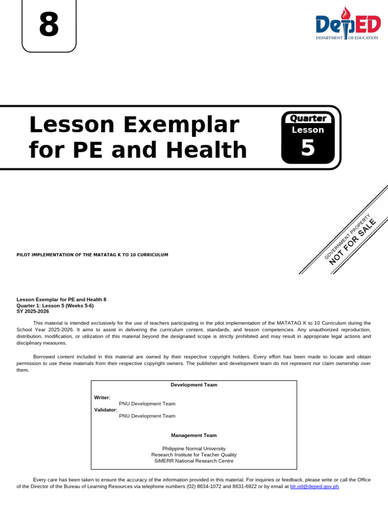 PE and Health Lesson 5 Overview | PDF | Baseball Field | Ball Games