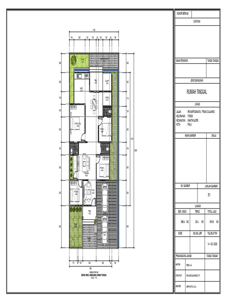 Denah Rumah Tinggal Rev Alternatif 2 133 m2 | PDF