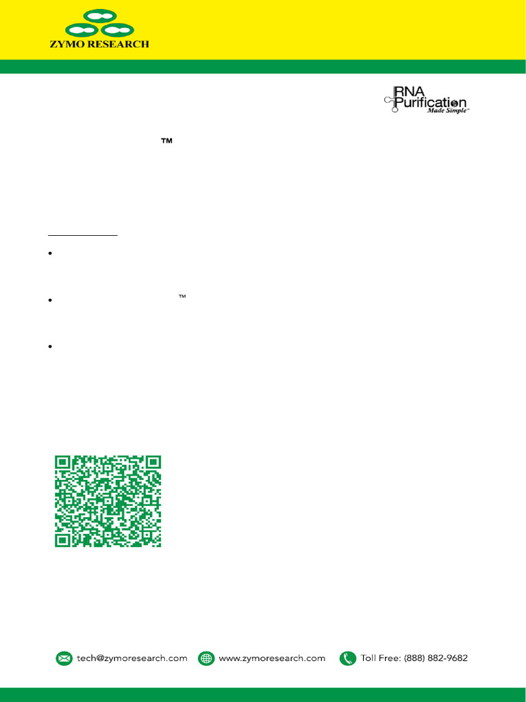 r2024 Quick-Rna Plant Miniprep Kit | PDF | Laboratory Techniques ...