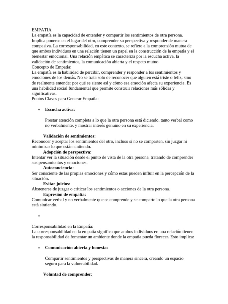 Claves para Fomentar la Empatía | PDF | Empatía | Las emociones