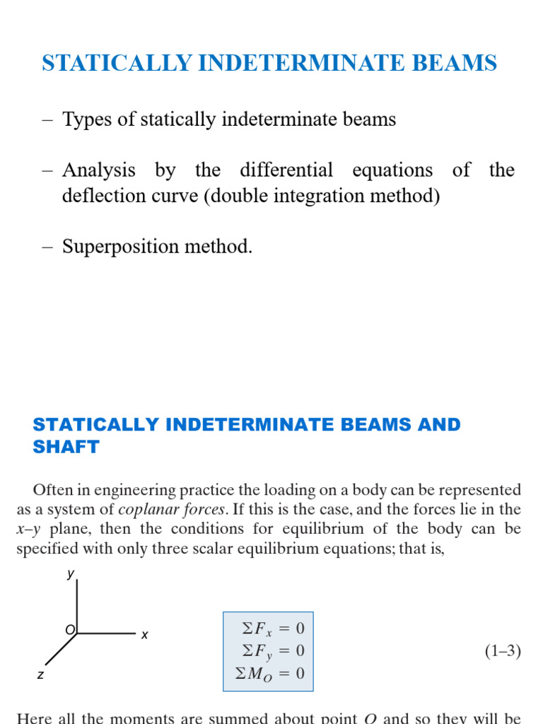 Statically Indeterminate Beams | PDF | Beam (Structure) | Force