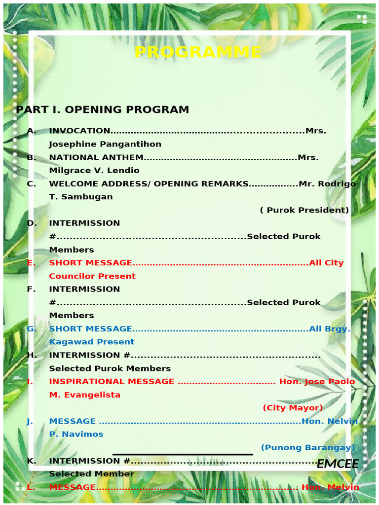 Purok Zone IV Page 2 | PDF