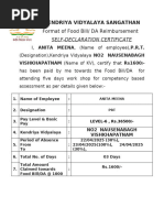 KVS Reimbursement Formats for Employees | PDF | Transport | Vehicles