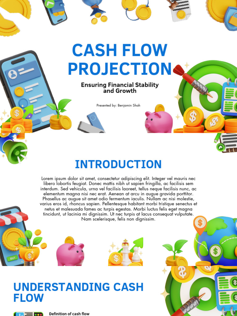 Blue 3D Modern Illustrative Cash Flow Projection Presentation ...