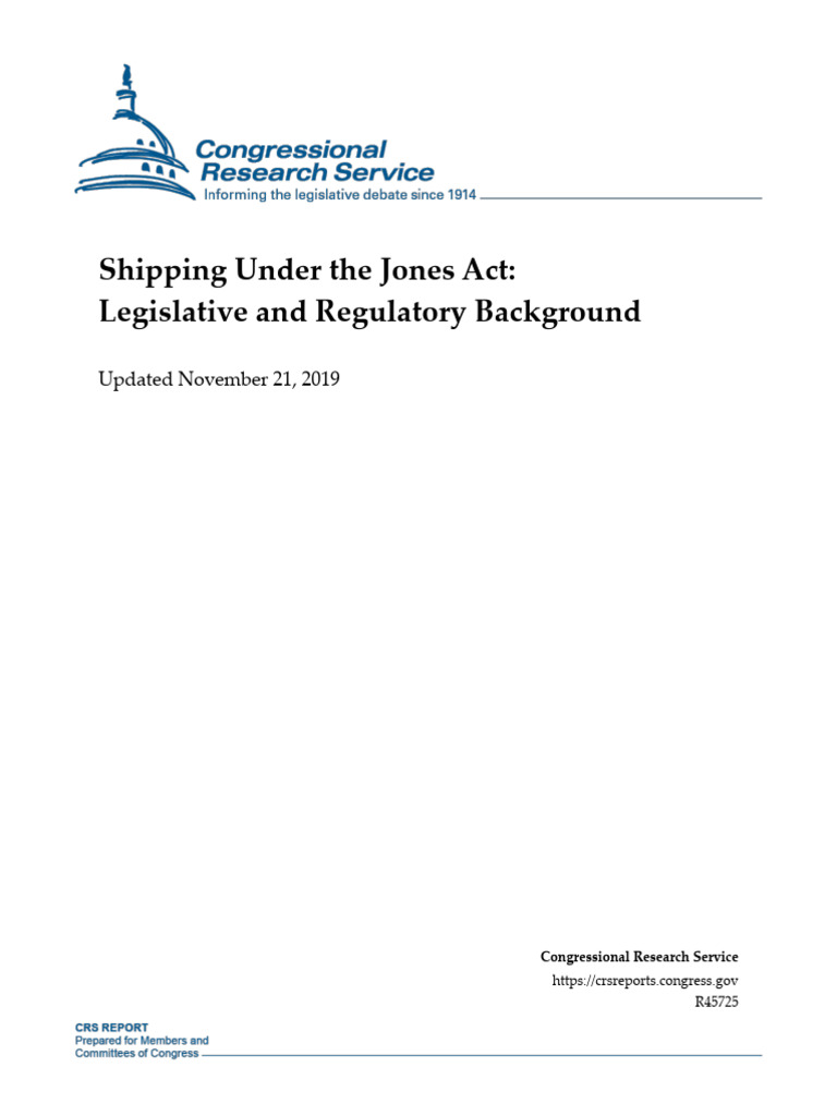Overview of the Jones Act Regulations | PDF | Merchant Marine Act Of ...
