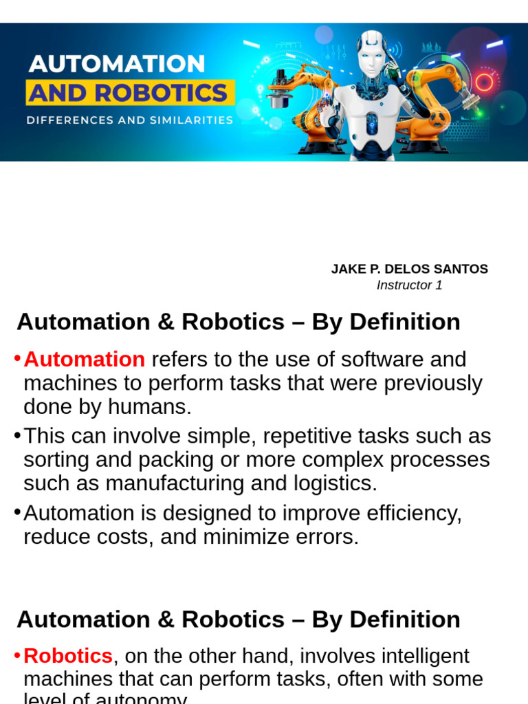 Understanding Automation and Robotics | PDF | Automation | Robotics