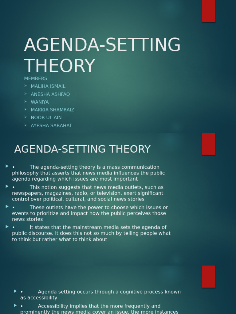 Understanding Agenda-Setting Theory | PDF | Public Opinion | Human ...