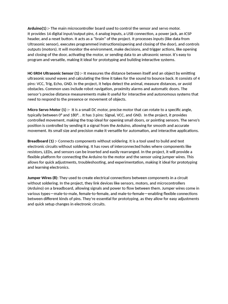 TEPE Project Documentation, For A Rat Trap. | PDF | Electricity | Manufactured Goods