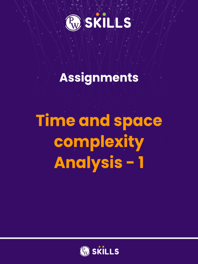 Time and Space Complexity Analysis - 1 | PDF