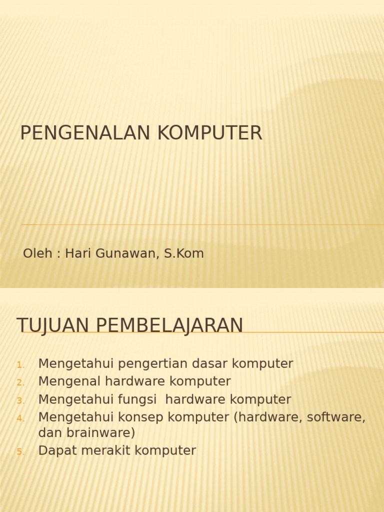 Pengenalan Komputer | PDF