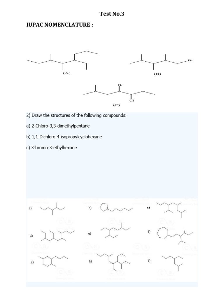 Iupac Nomenclature For Xii Sci | PDF