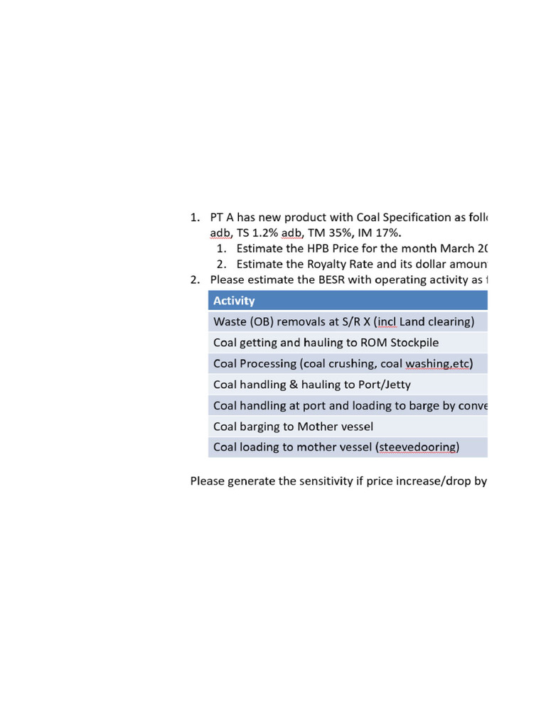 Exercise Phase 1 & 2 - Basic Mining Economics - Latihan | PDF | Net Present Value | Internal ...