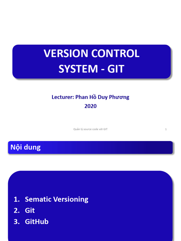 GIT - Version Control - (Duy Phuong) | PDF