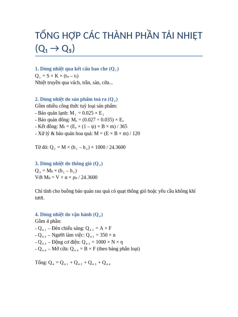 Tong Hop Q1 Q5 Tai Nhiet | PDF