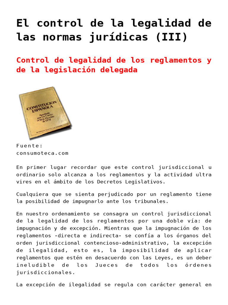 Control Legalidad 3 | PDF | Regulación | Jurisdicción