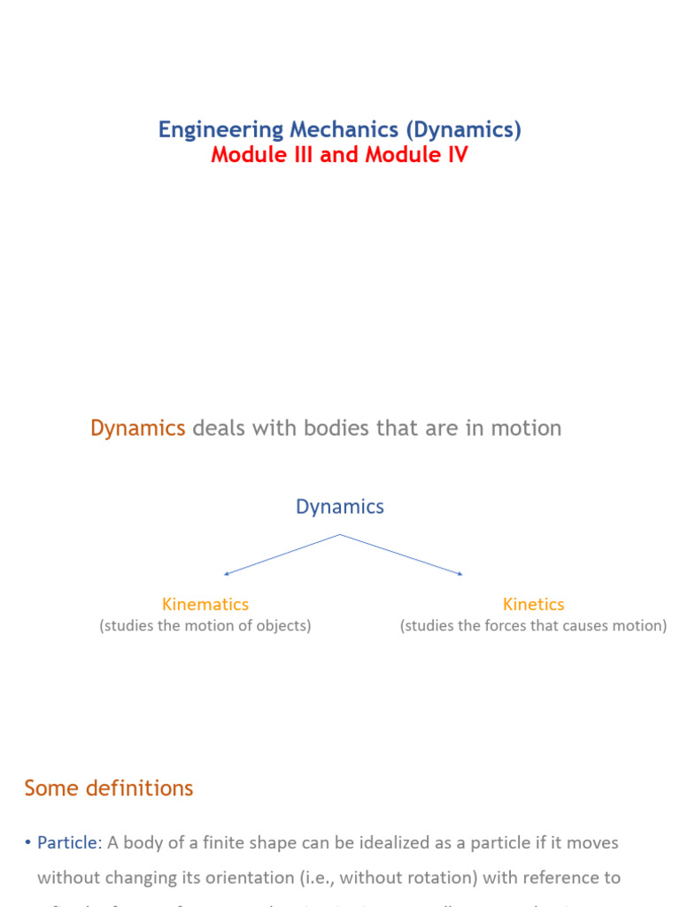Dynamics of Motion: Kinematics & Kinetics | PDF | Acceleration ...