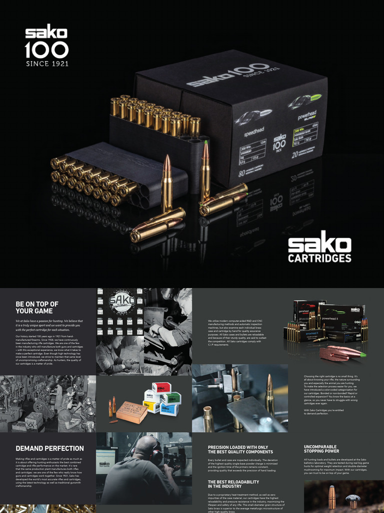 Sako Cartridges: Precision for Hunters | PDF | Bullet | Cartridge ...