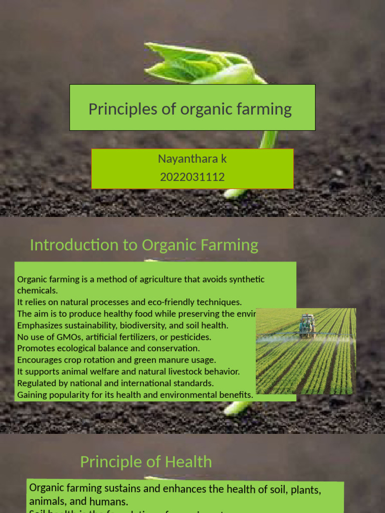 Principles of Organic Farming Explained | PDF | Organic Farming ...