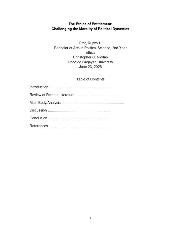 Term Paper Front Page | PDF