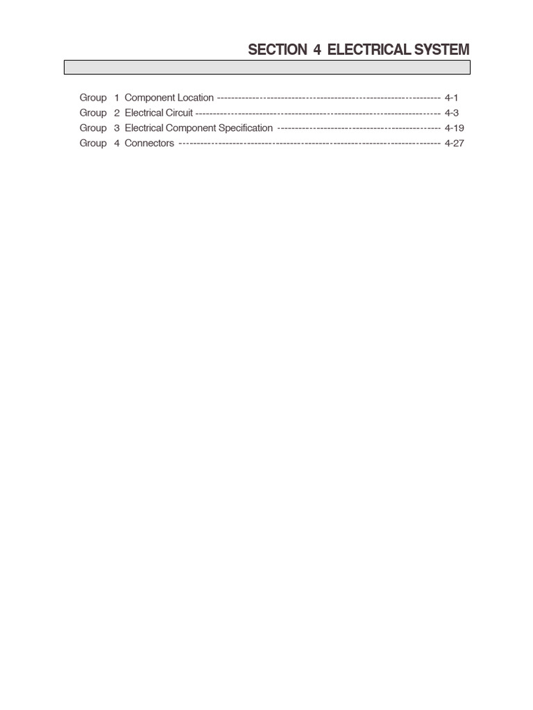 Section 4 Electrical System | PDF
