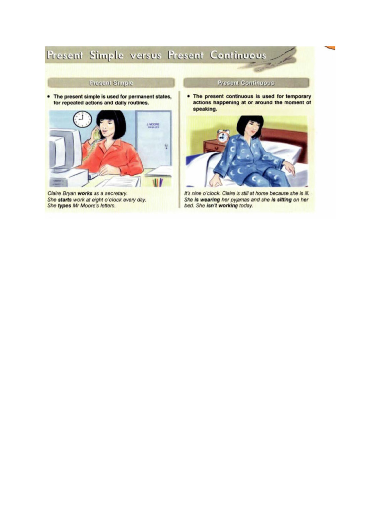 Present Simple Present Cont | PDF