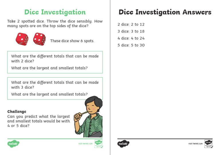 Dice Maths Investigation | PDF