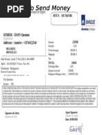 Western Union Blank Form | PDF | Payments | Money Order