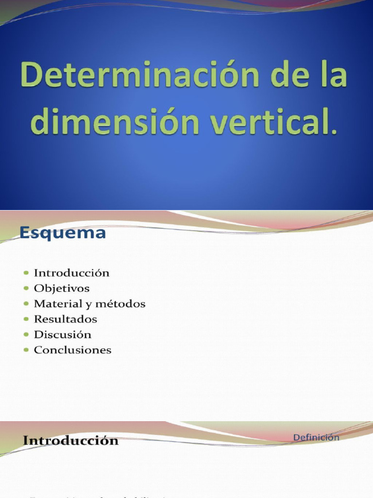 Determinacion de La Dimensión Vertical | PDF