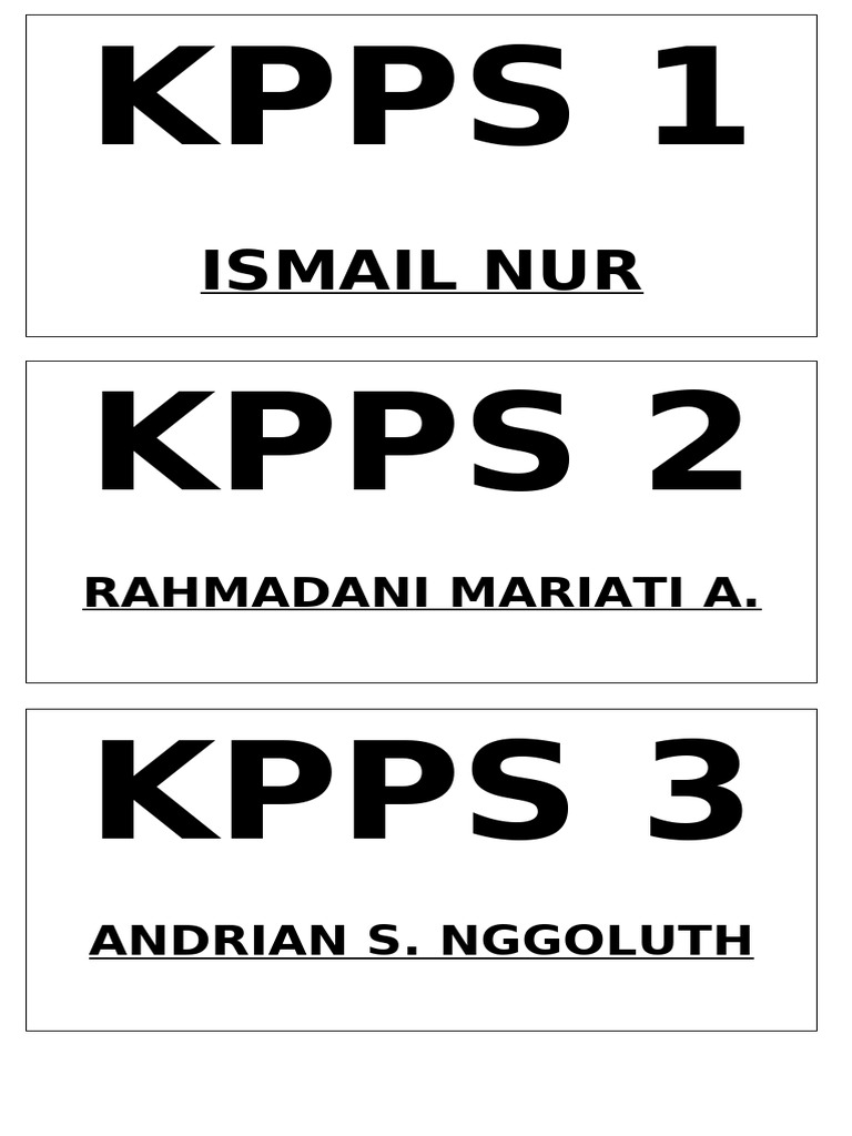 KPPS | PDF