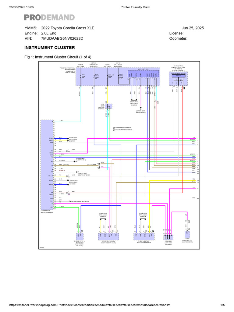 Corolla Cross Instrument Cluster Guide | PDF | Vehicle Industry | Motor ...