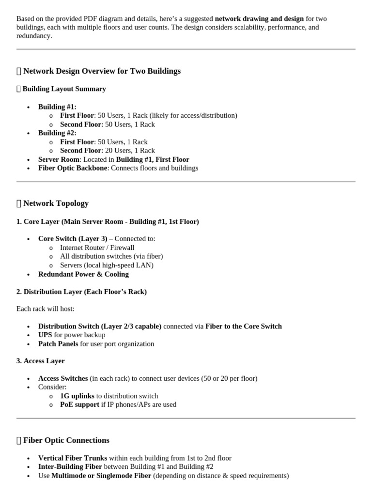 Based On The Provided PDF Diagram and Details | PDF | Network Switch ...