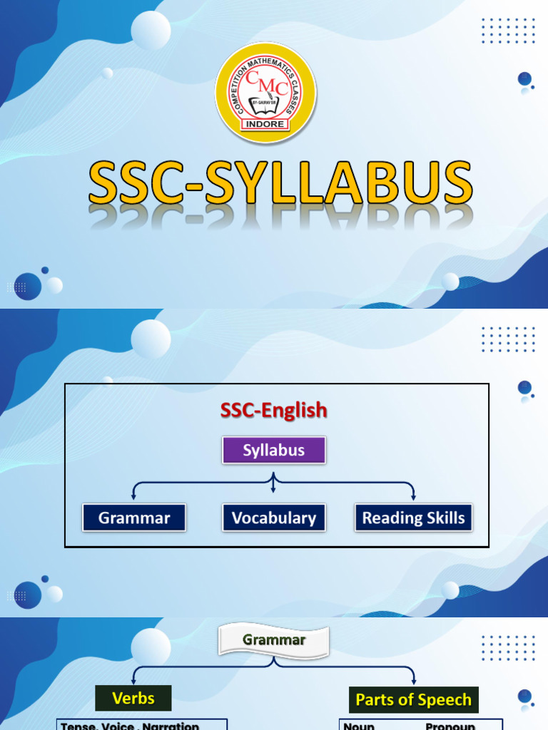 SSC Syllabus | PDF