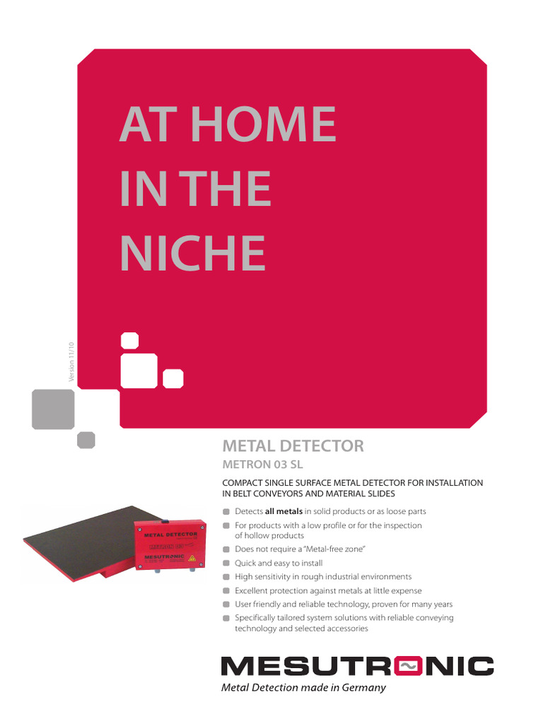 GB Info MN03SL 11.2010 | PDF | Metal Detector | Sensor