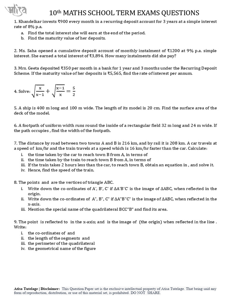 Width of Footpath in Rectangular Field | PDF | Geometric Shapes | Geometry
