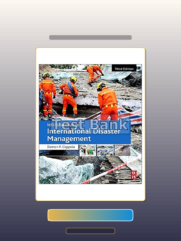 Introduction To International Disaster Management 3rd Edition Coppola ...