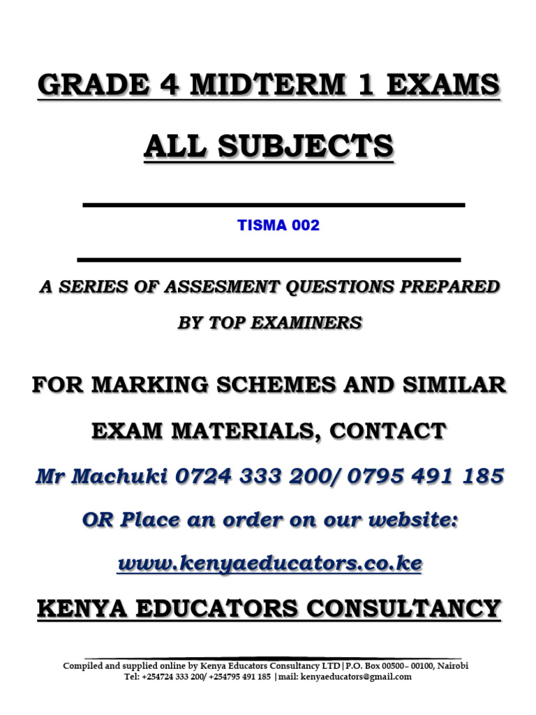 Grade 4 Midterm 1 S1 Exams | PDF | Jesus | God In Christianity