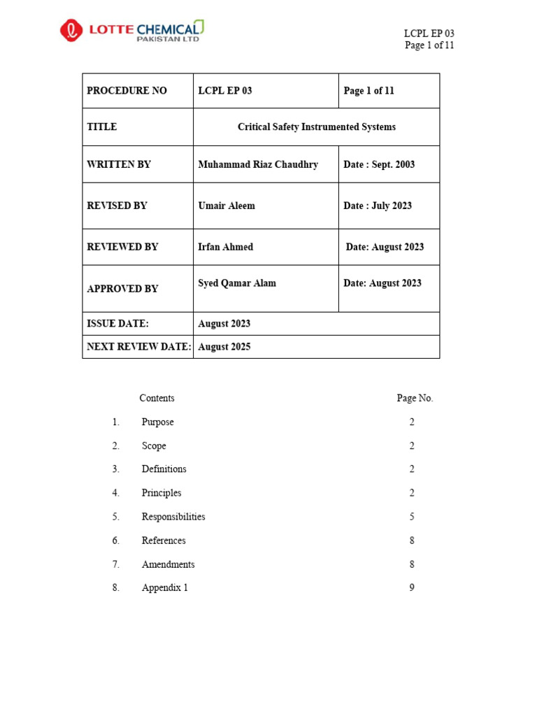 1-EP - 03 Critical Safety Instrumented Systems - Final | PDF ...